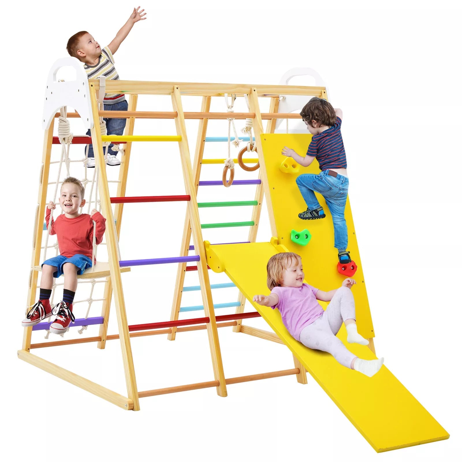 8 in 1 Indoor Jungle Gym for Sensory Play – Safe & Durable – SH