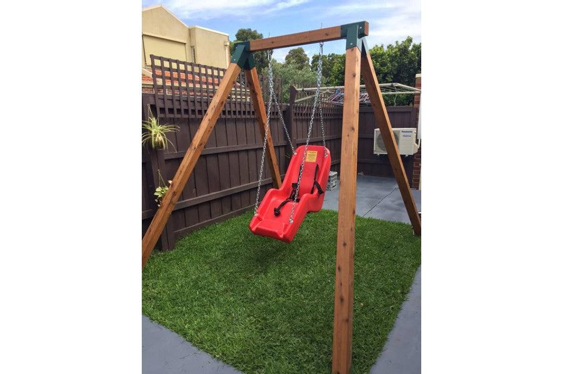 Free-Standing Cypress Timber Swing Frame 90 x 90 cm – Siesta Hammocks