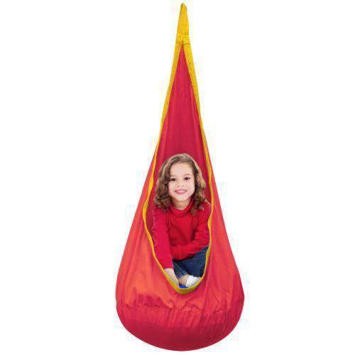 Red and Yellow Waterproof Outdoor Sensory Swing Pod with Cushion ...