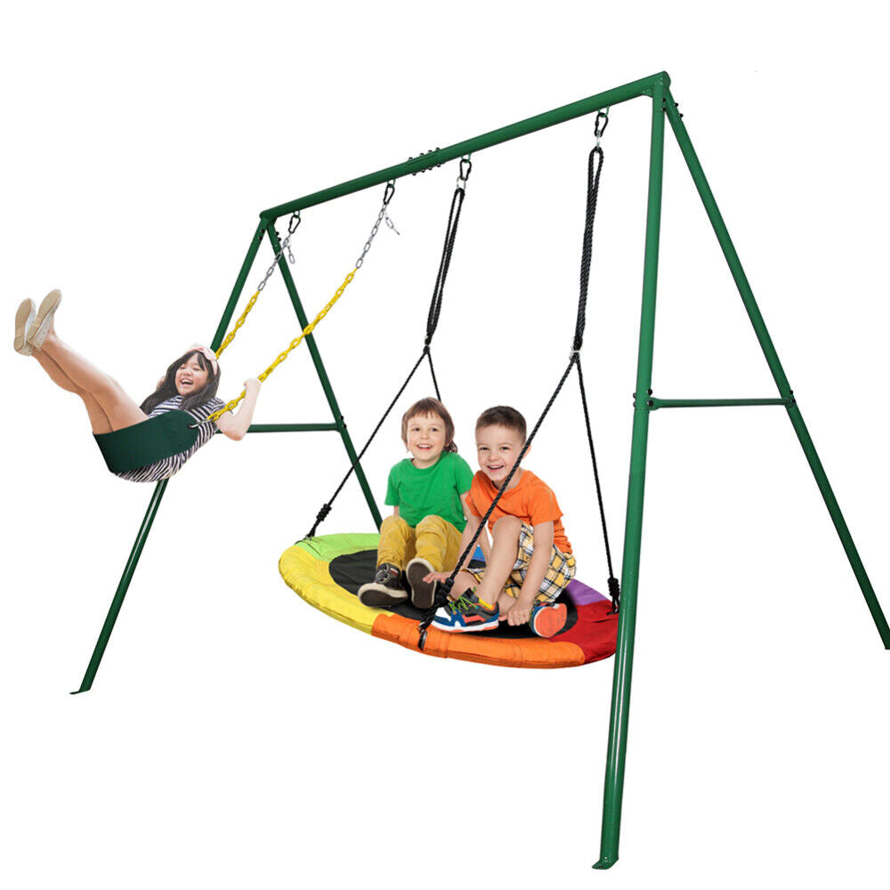 2 in 1 Large Kids Metal frame Swing Set 220 Kgs- $295.95